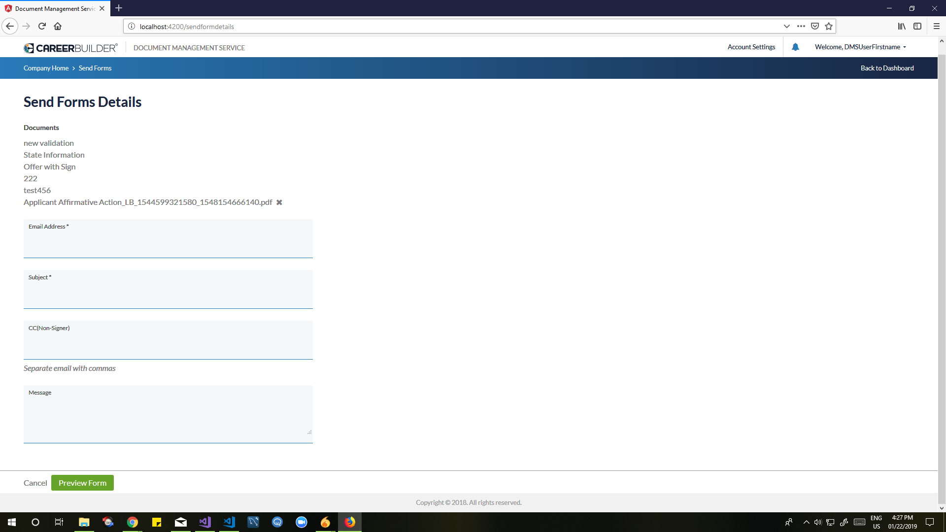 Dms 568 Dms Send Forms Preview Document Name Should Be Available Workterra Jira
